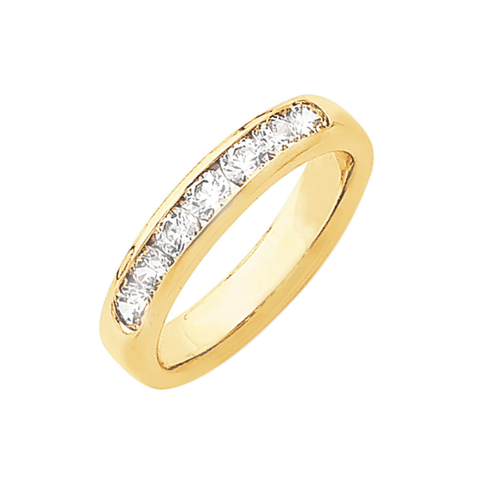 7 Diamond Channel Set Wedding Band | Alicia | Timeless Wedding Bands